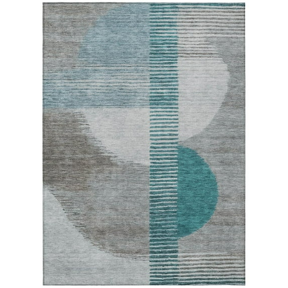 Dalyn Rugs Machine Washable Indoor/Outdoor Chantille Teal 5' x 7'6" Rug ...