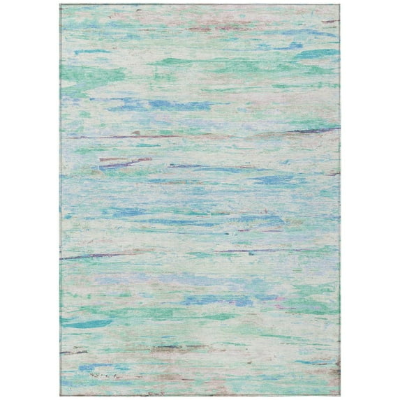 Dalyn Rugs Machine Washable Indoor/Outdoor Chantille Teal 8' x 10' Rug ...