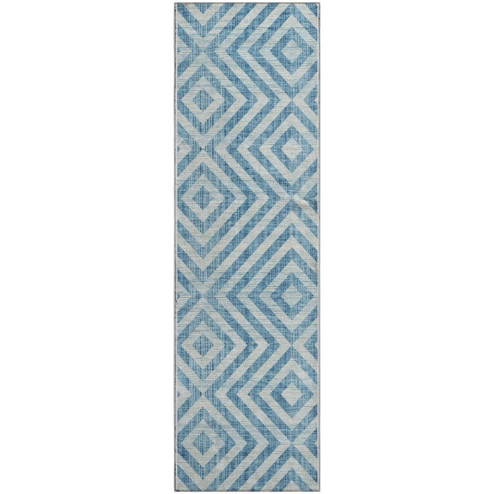 Dalyn Rugs Premium Machine Washable Mayfield AMF733 Teal 2'3" x 7'6 ...