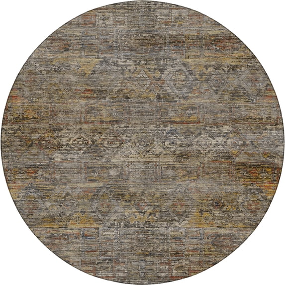 Dalyn Rugs Vico VC7 Gray 8' x 8' Machine Washable, Bedroom, Living Room ...