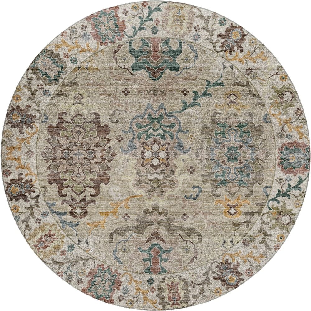Dalyn Silk Road Area Rug SR5-Putty SR5PU8RO Putty, 8' x 8' - Walmart.com