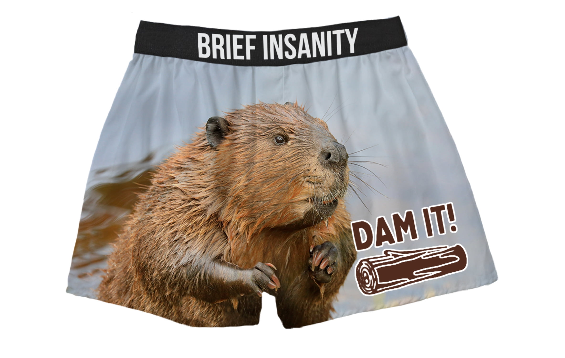 Dam It Beaver Boxer Shorts - Walmart.com