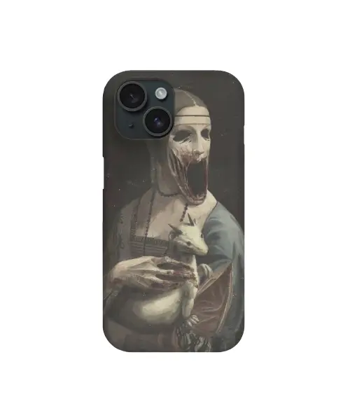 Dama con l'Ermellino Da Vinci Parody Phone Case for iPhone 16 15 14 13 ...