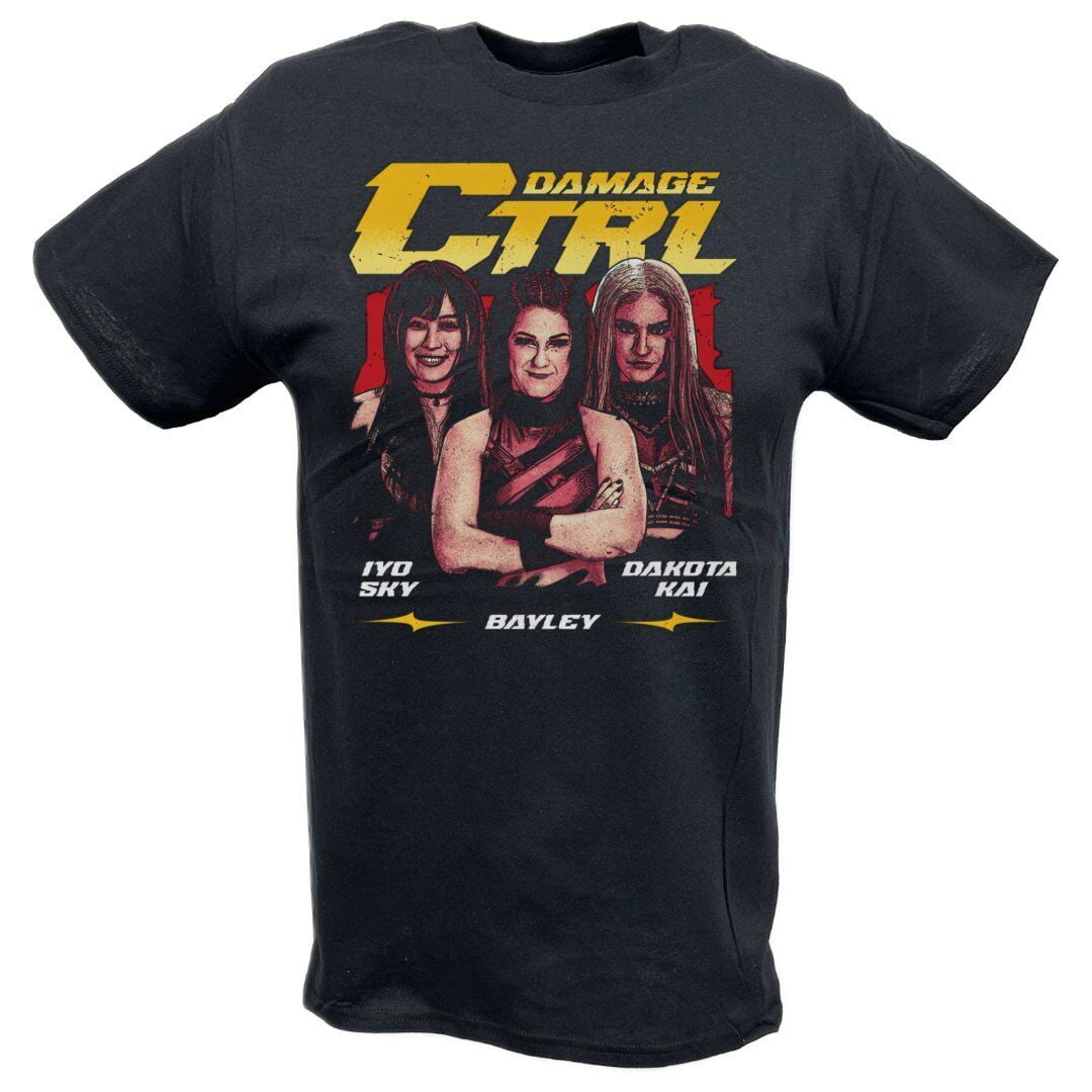 Damage CTRL Bayley Iyo Sky Dakota Kai Pose Black T-shirt - Walmart.com Damage CTRL Bayley Iyo Sky Dakota Kai Pose Black T-shirt - Walmart.com