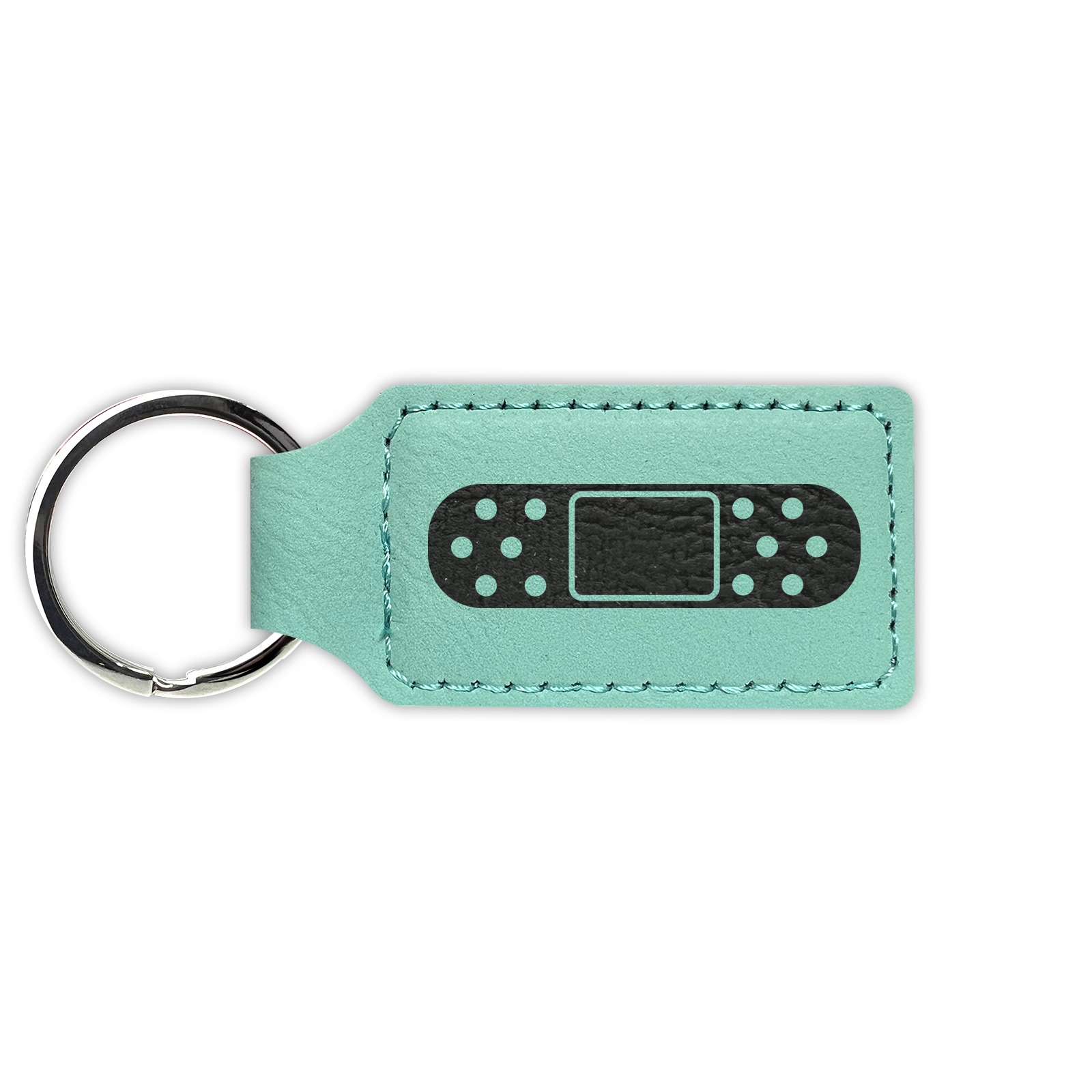 Damage Repair Keychain Leatherette Rectangle - Laser Engraved - Many Colors - Key Chain Ring ...