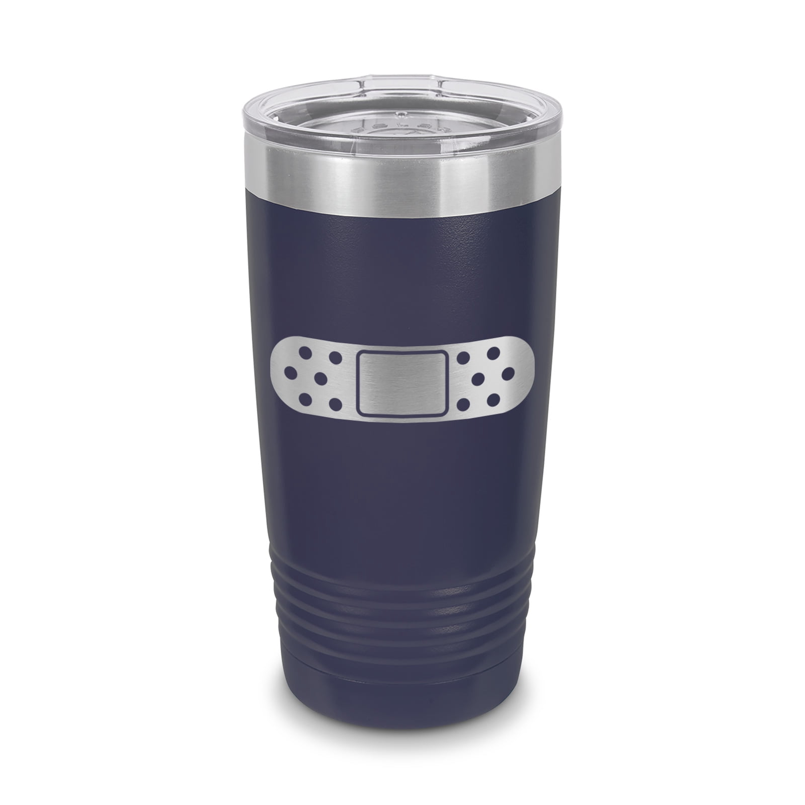 Damage Repair Tumbler 20 oz - Laser Engraved w/ Clear Lid - Stainless ...