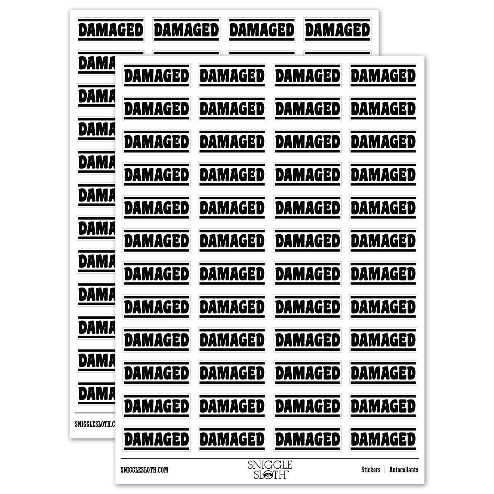 Damaged Bold Inspection Delivery Sticker Set - White - Gloss Finish - 1 ...