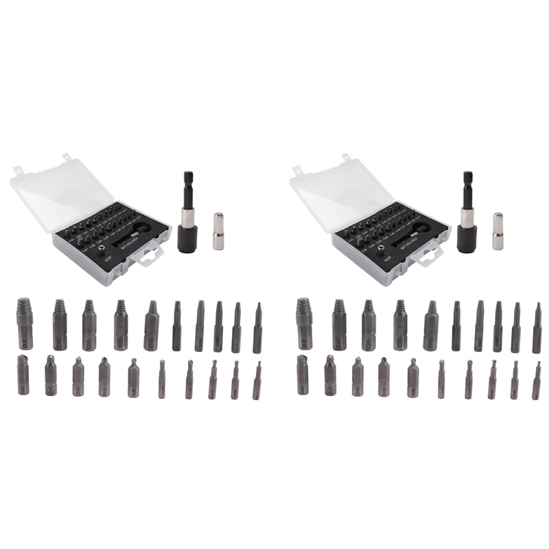 Damaged Screw Extractor Set,44 PCS Stripped Screw Extractor Kit, HSS ...