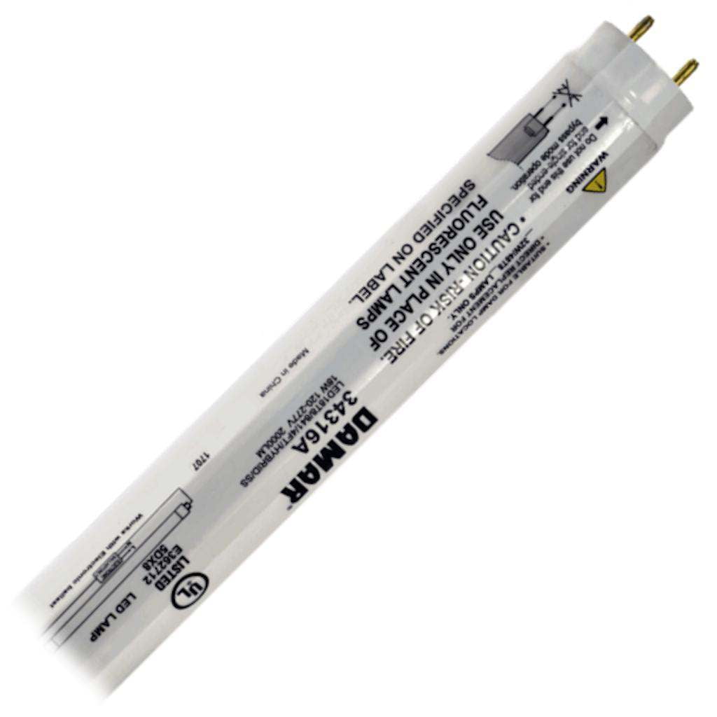 Damar 34316 - LED18T8 / 841 / 4FT / HYBRID / SS 4 Foot LED Straight T8 ...