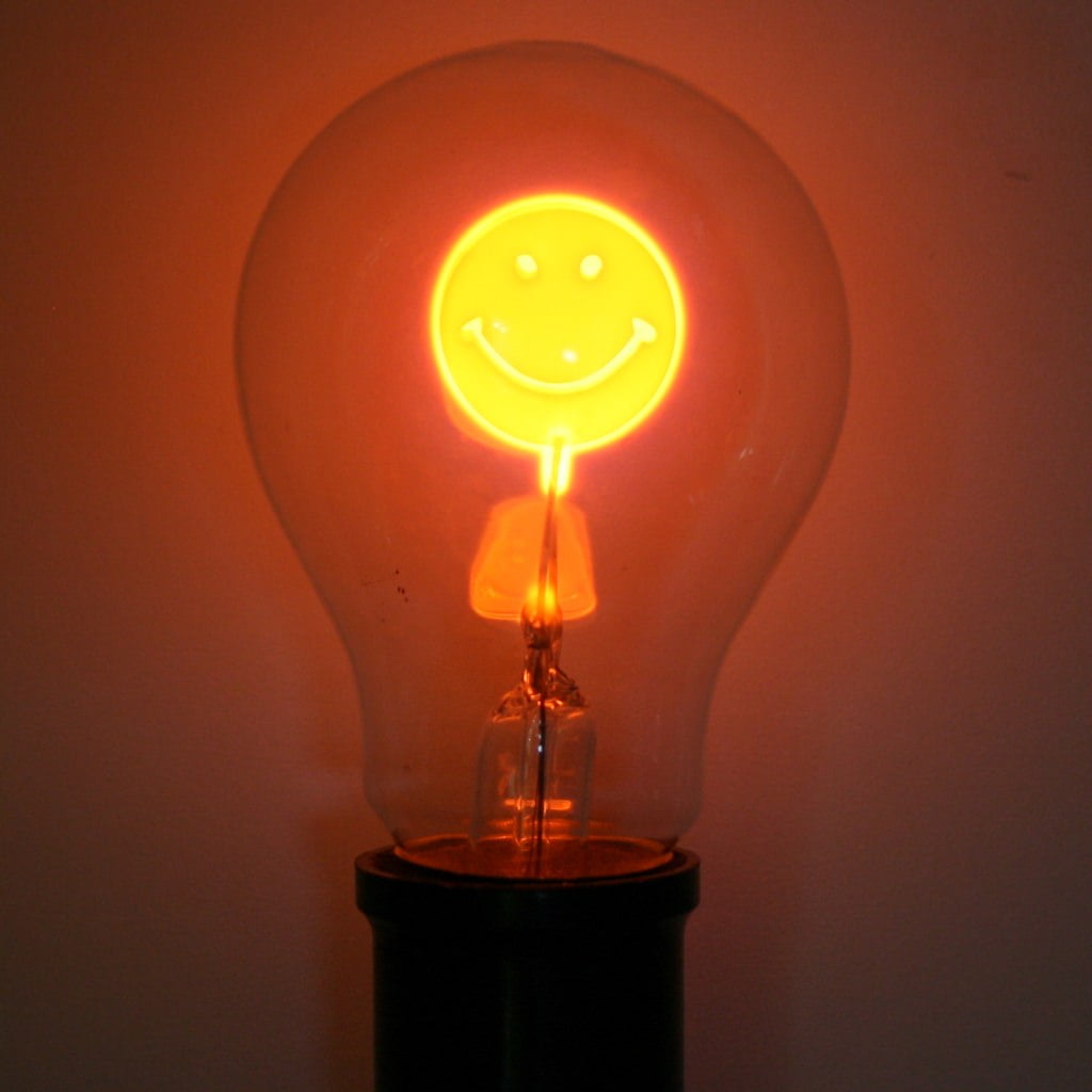Damar 55998 - 25541A Designer Filament Smiley Face Light Bulb - Walmart.com