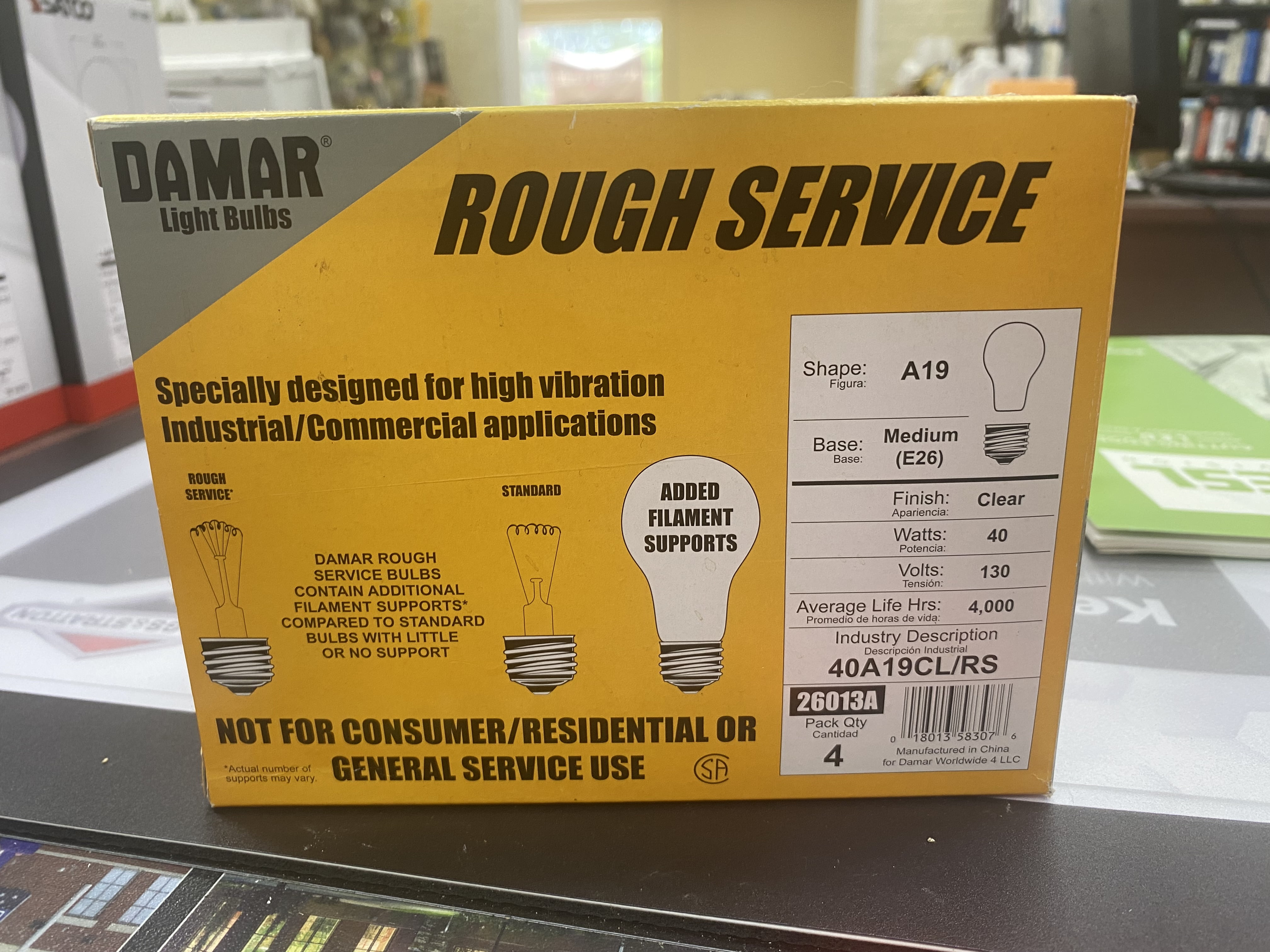Damar Rough Service Light Bulb - Walmart.com