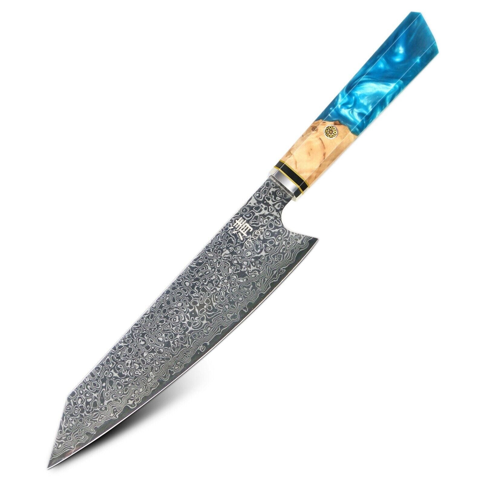 Damascus Chef Knife Knive Japanese 8 inch VG10 67 Layer Resin Handle ...