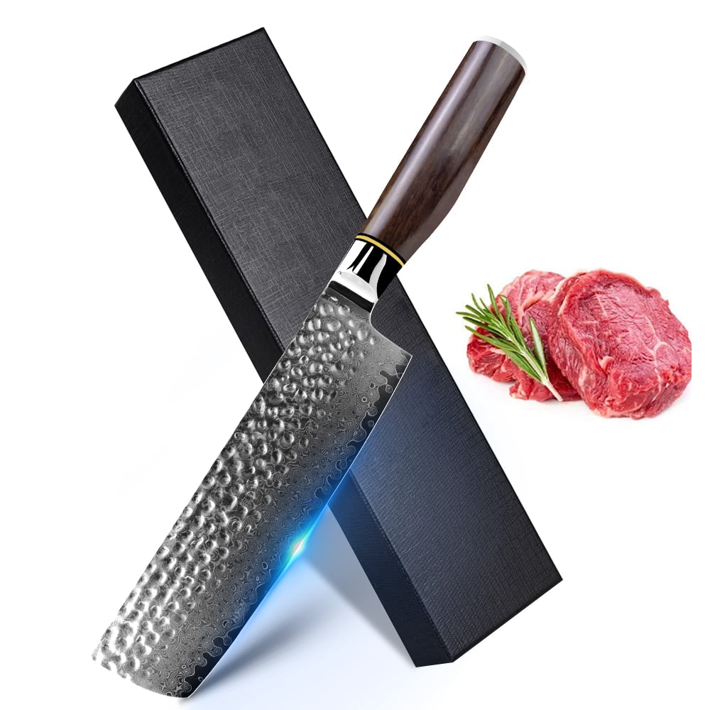 Damascus Cleaver Knife 8inch Butcher Knife Japanese VG-10 Steel Core 67 ...