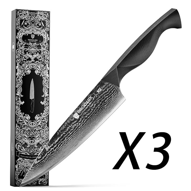Damascus Knife Set - Sharp Professional Kitchen Knife Set, Chef Knife ...
