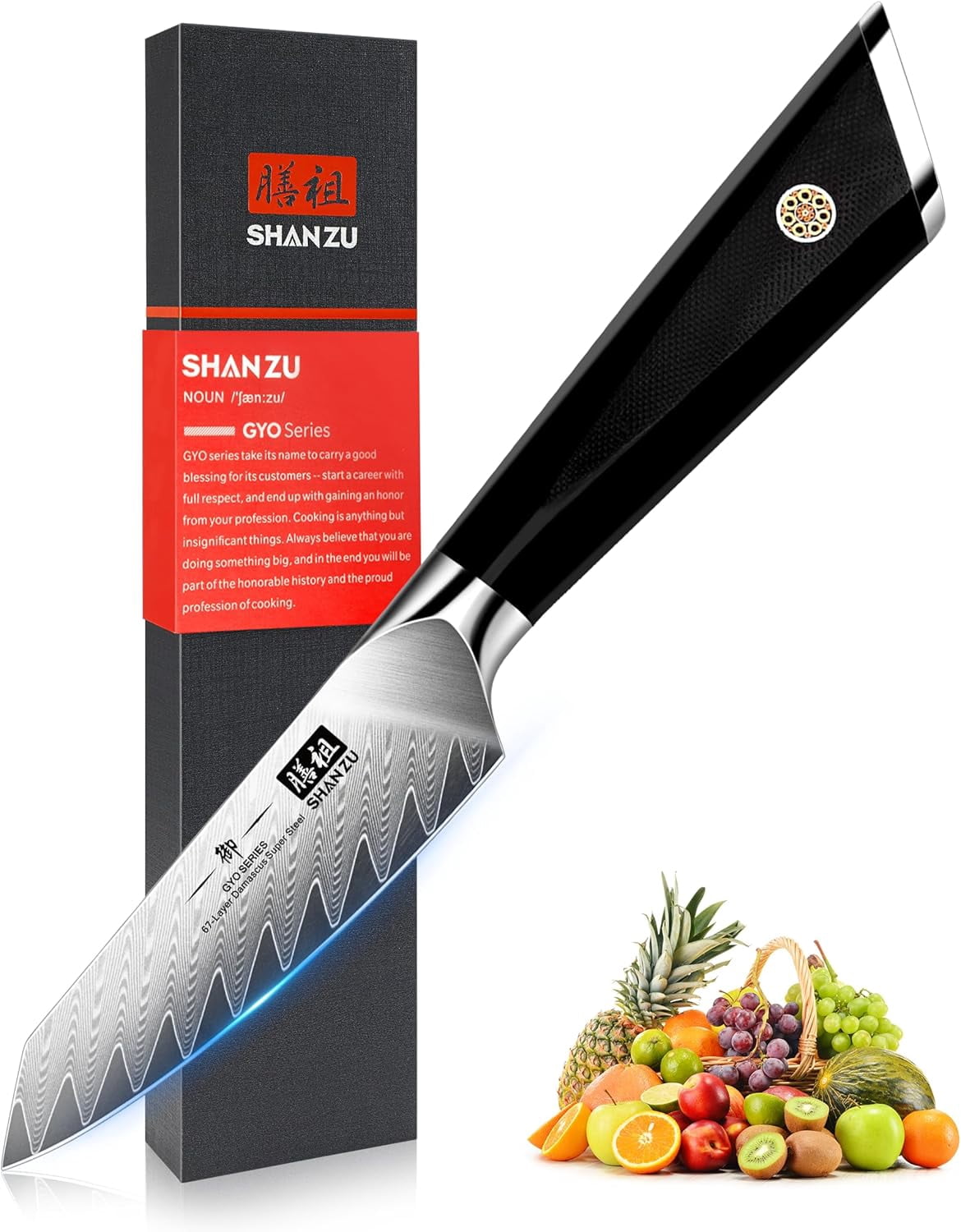 Damascus Paring Knife Fruit Knife 4 Inch Professional Kitchen Knives ...