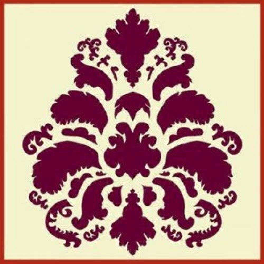 Damask 7 Stencil - Victorian Style Baroque DIY Art & Craft Reusable Sturdy Flexible Template 10 ...