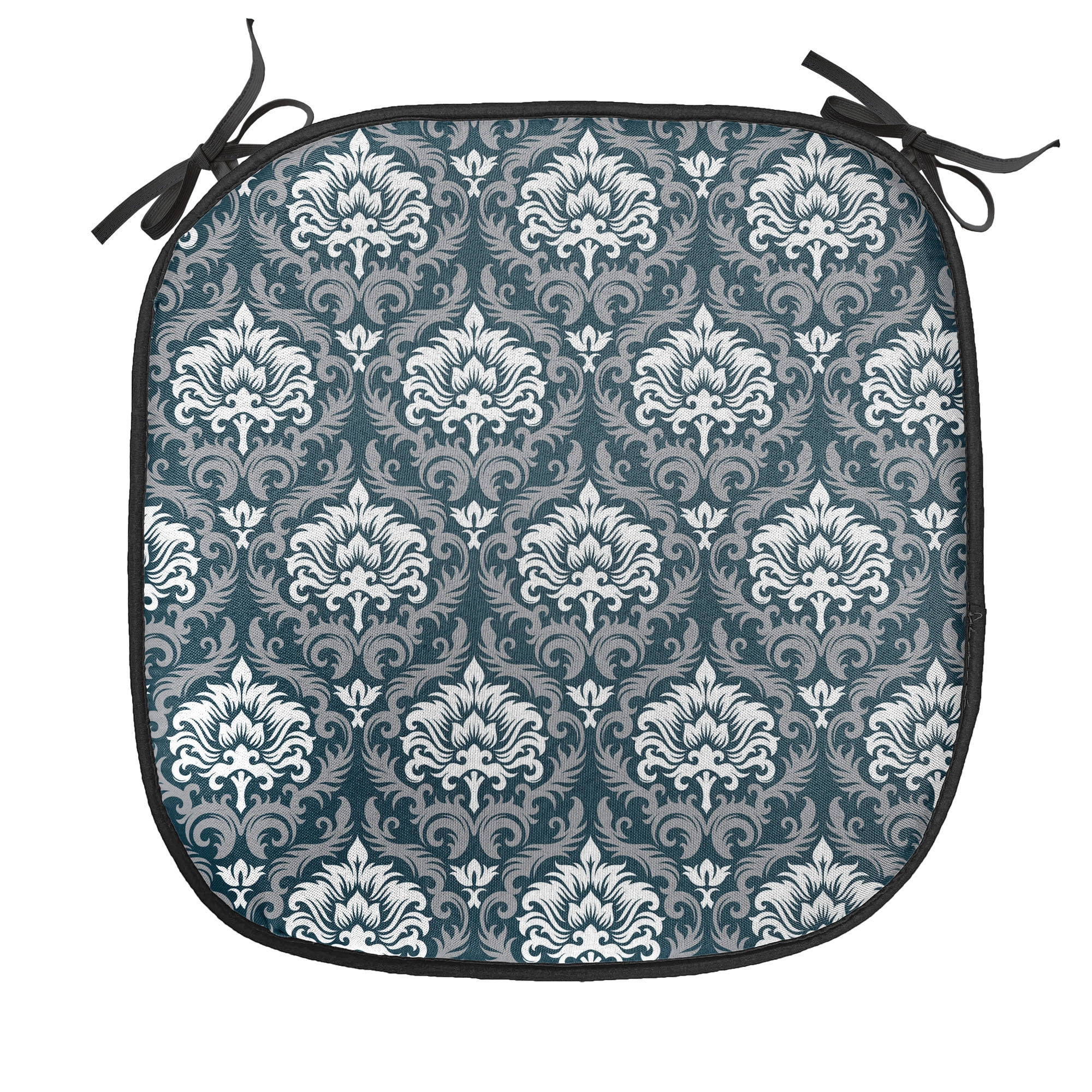 Damask Chair Seating Cushion, Popular Floral Damask Leaf Detailed ...