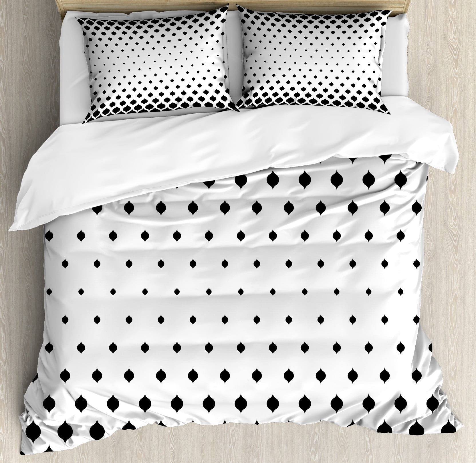 Damask Duvet Cover Set, Classical Antique Victorian Inspired Shapes ...