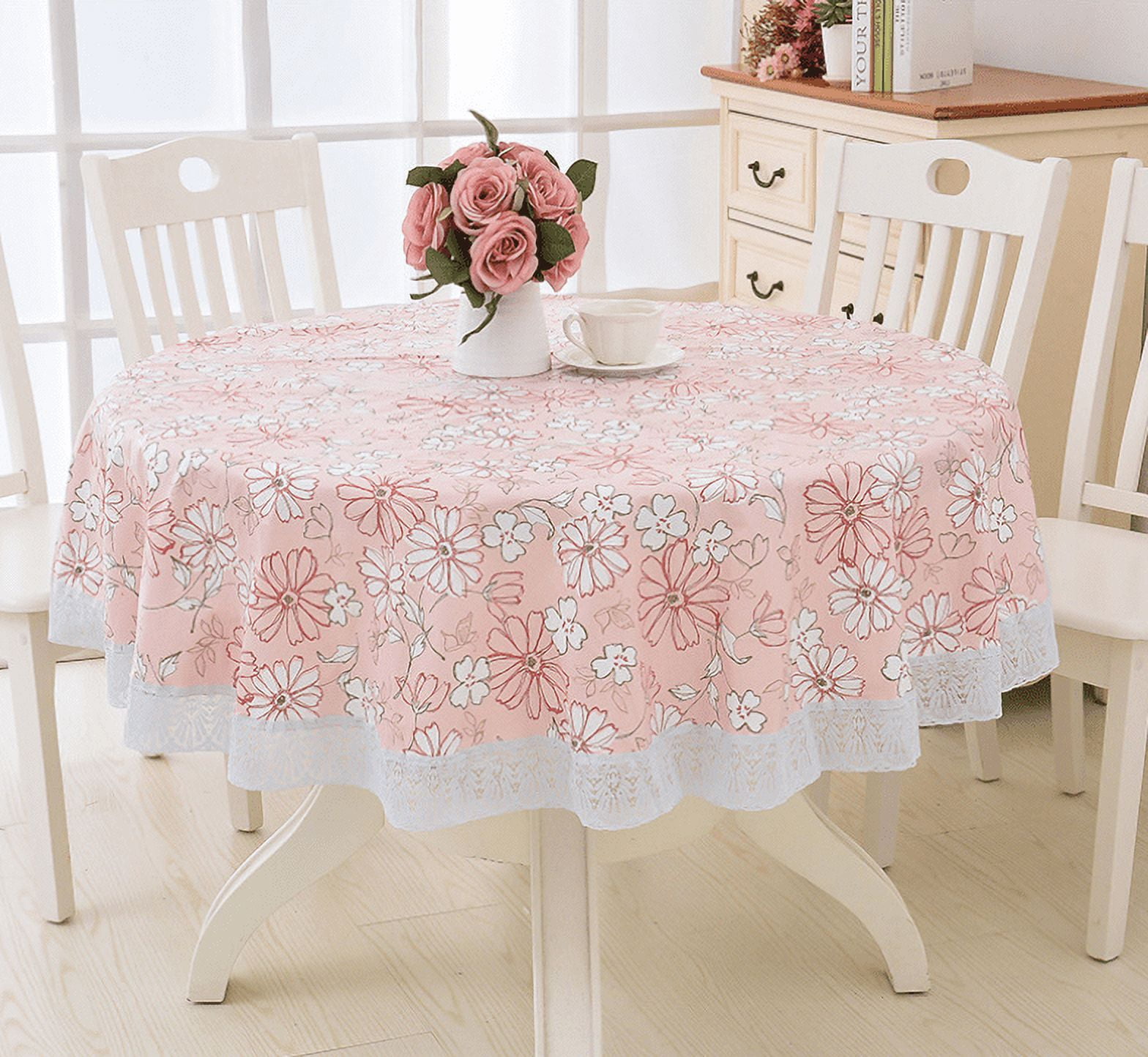 Damask Fabric Small Round Tablecloth Table Cover Round - Walmart.com