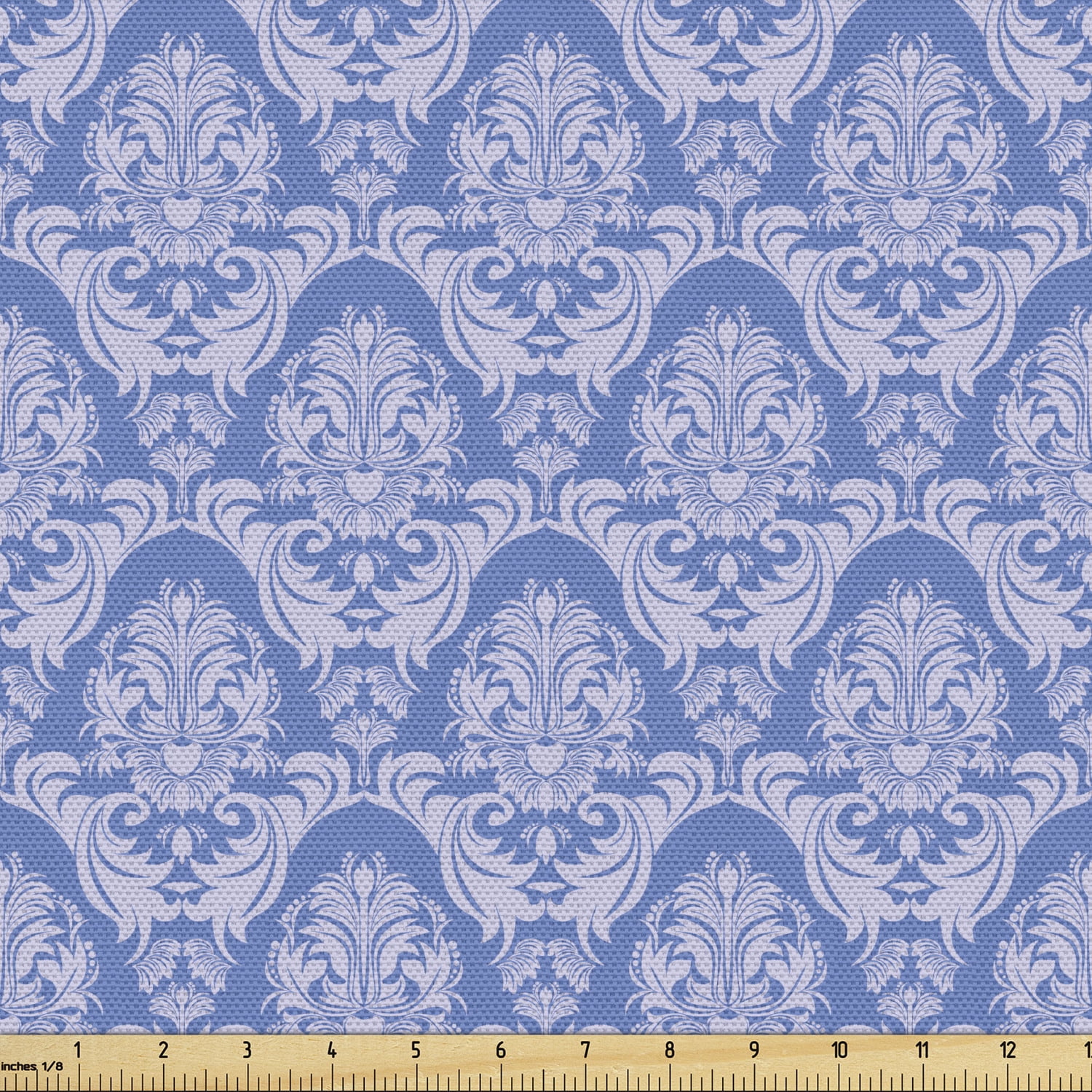 Ambesonne Damask Fabric by the Yard Upholstery, Modernized Romantic, 10 ...