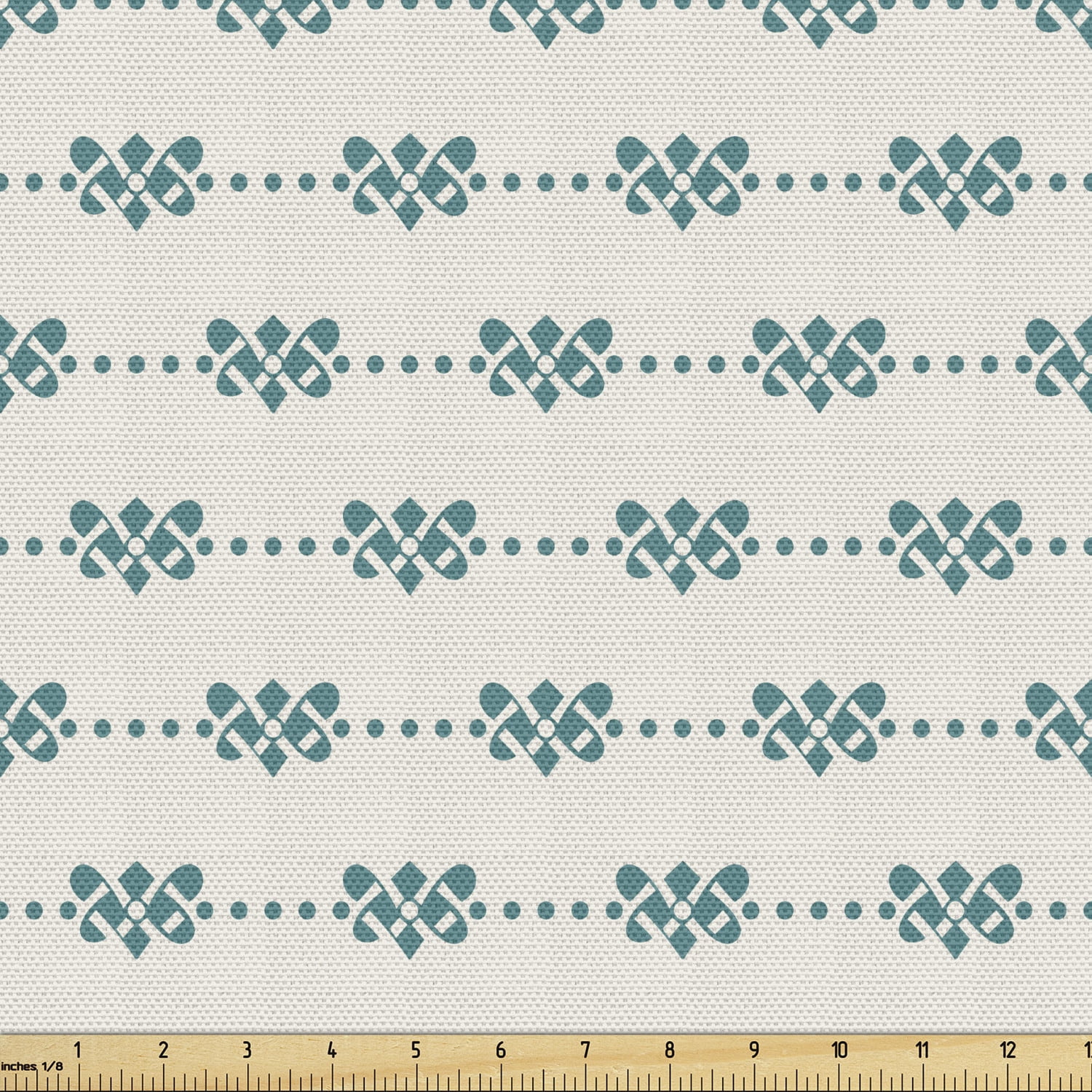 Damask Fabric by the Yard, Retro Geometric Shapes and Horizontal ...