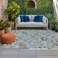 Damask Florals Indoor Outdoor Rugs 3x5 Ft, Retro Yellow Ornate Vines ...