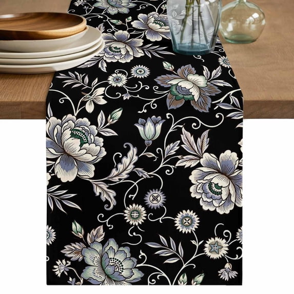 Damask Florals Table Runner 70 Inches Long,Dining Table Runners Dresser ...