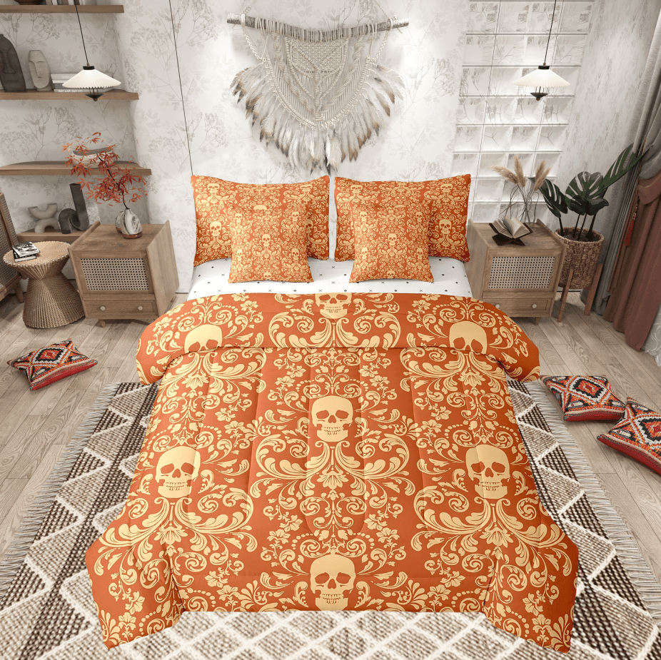 Damask Gothic Bedding Set Adults Antique Victorian 7 Piece Comforter ...