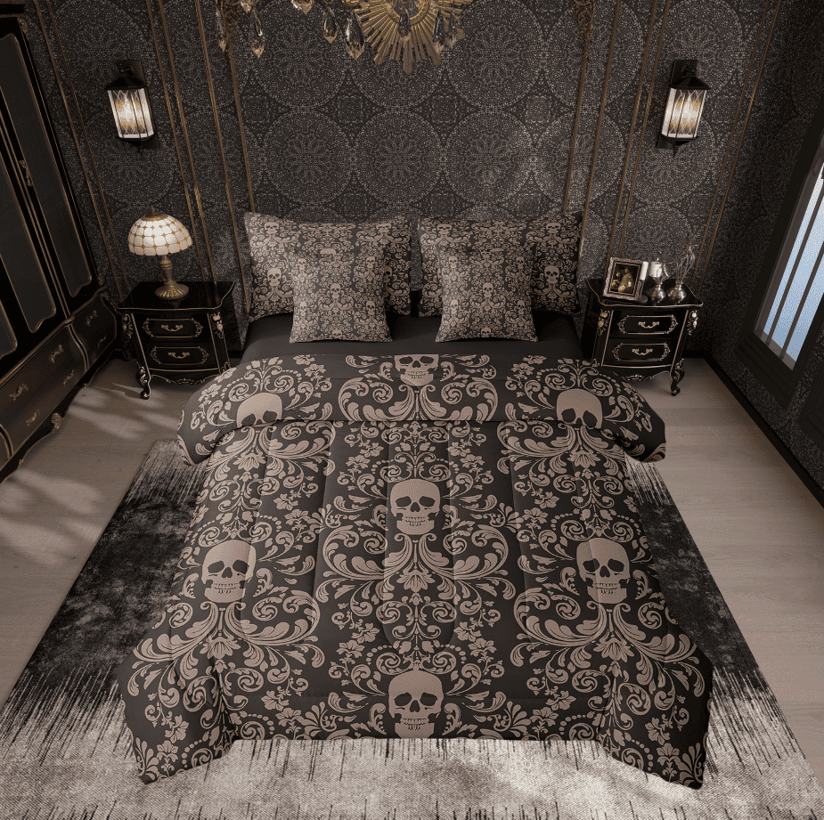 Damask Gothic Bedding Set Adults Antique Victorian Bed in a Bag Queen ...