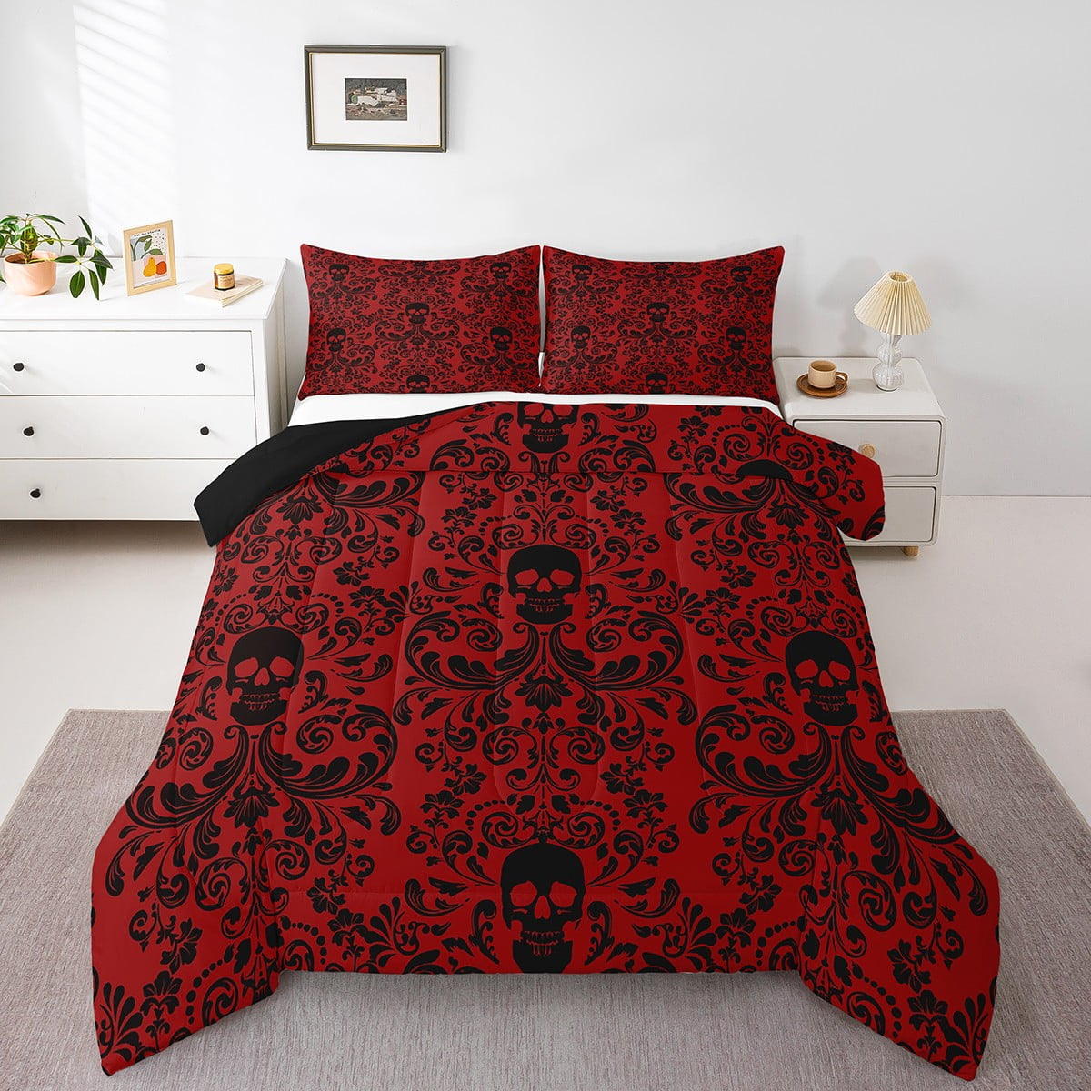 Damask Gothic Bedding Set Adults Antique Victorian Comforter Set Twin ...