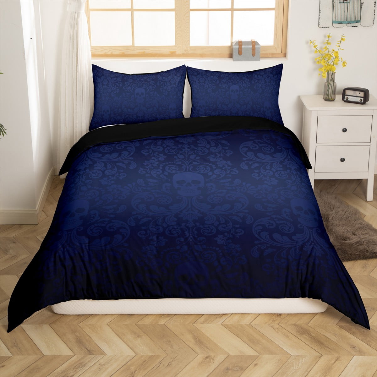 Damask Gothic Bedding Set Adults Antique Victorian Duvet Cover King ...