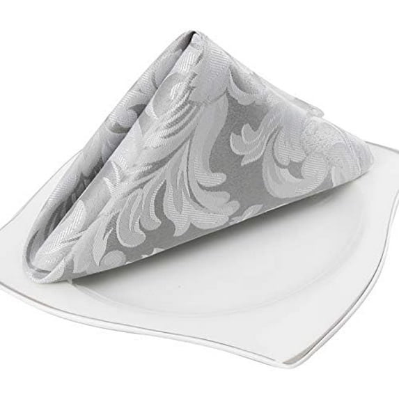 Damask Jacquard Cloth Napkins Waterproof Spillproof Polyester Fabric ...