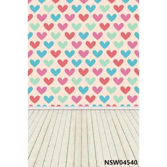 Damask Pattern Wall Wooden Floor Portrait Photography Backgrounds ...