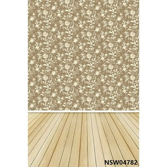 Damask Pattern Wall Wooden Floor Portrait Photography Backgrounds ...