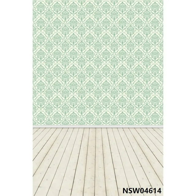 Damask Pattern Wall Wooden Floor Portrait Photography Backgrounds ...