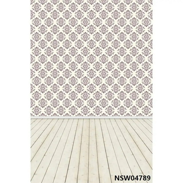 Damask Pattern Wall Wooden Floor Portrait Photography Backgrounds ...
