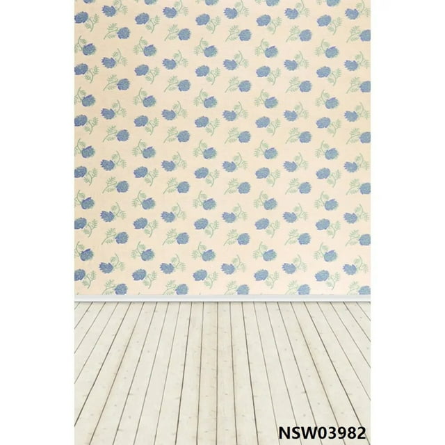 Damask Pattern Wall Wooden Floor Portrait Photography Backgrounds ...