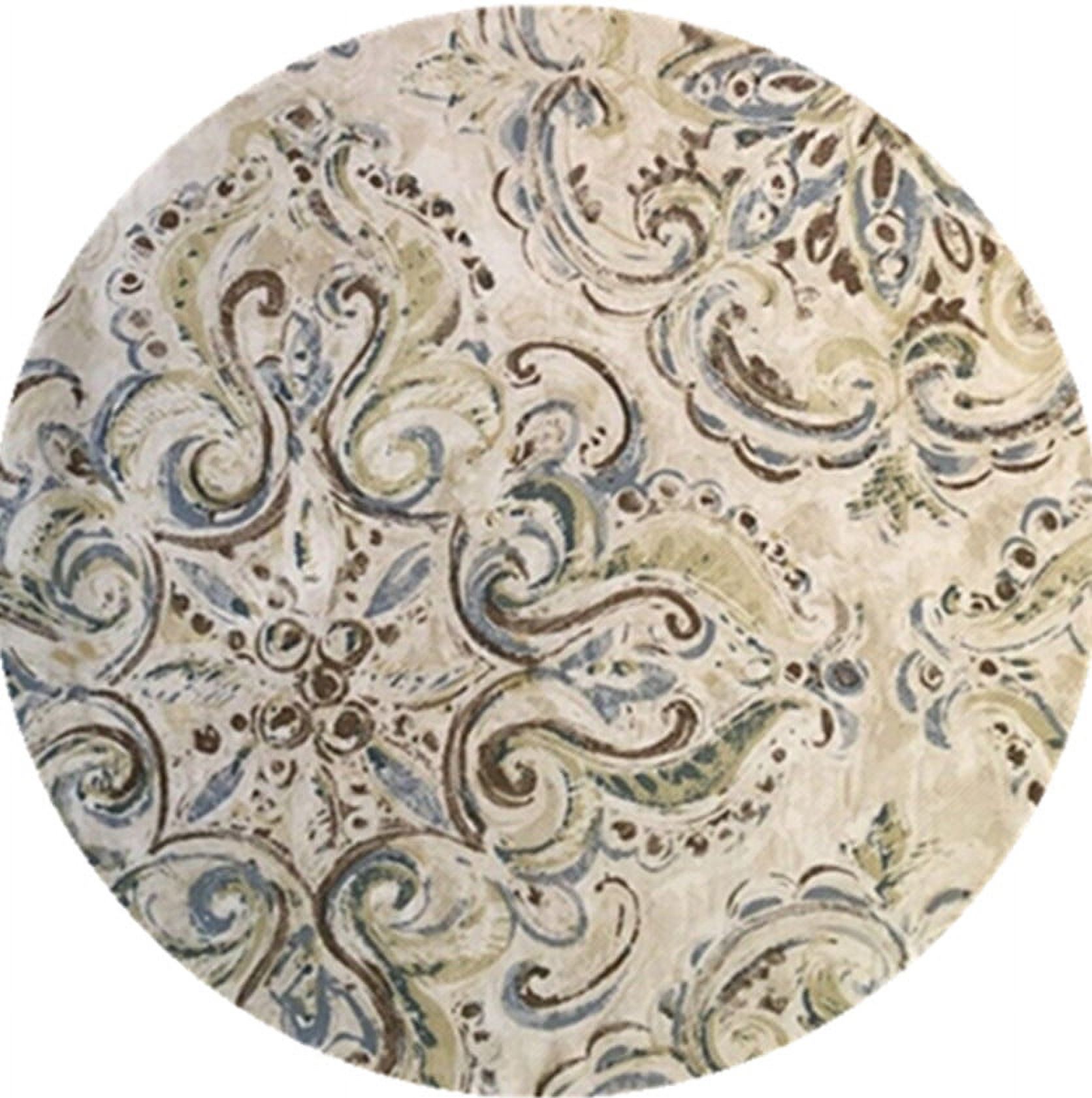 Damask Quatrefoil Pattern Vinyl Flannel Backed Tablecloth 60 Round ...