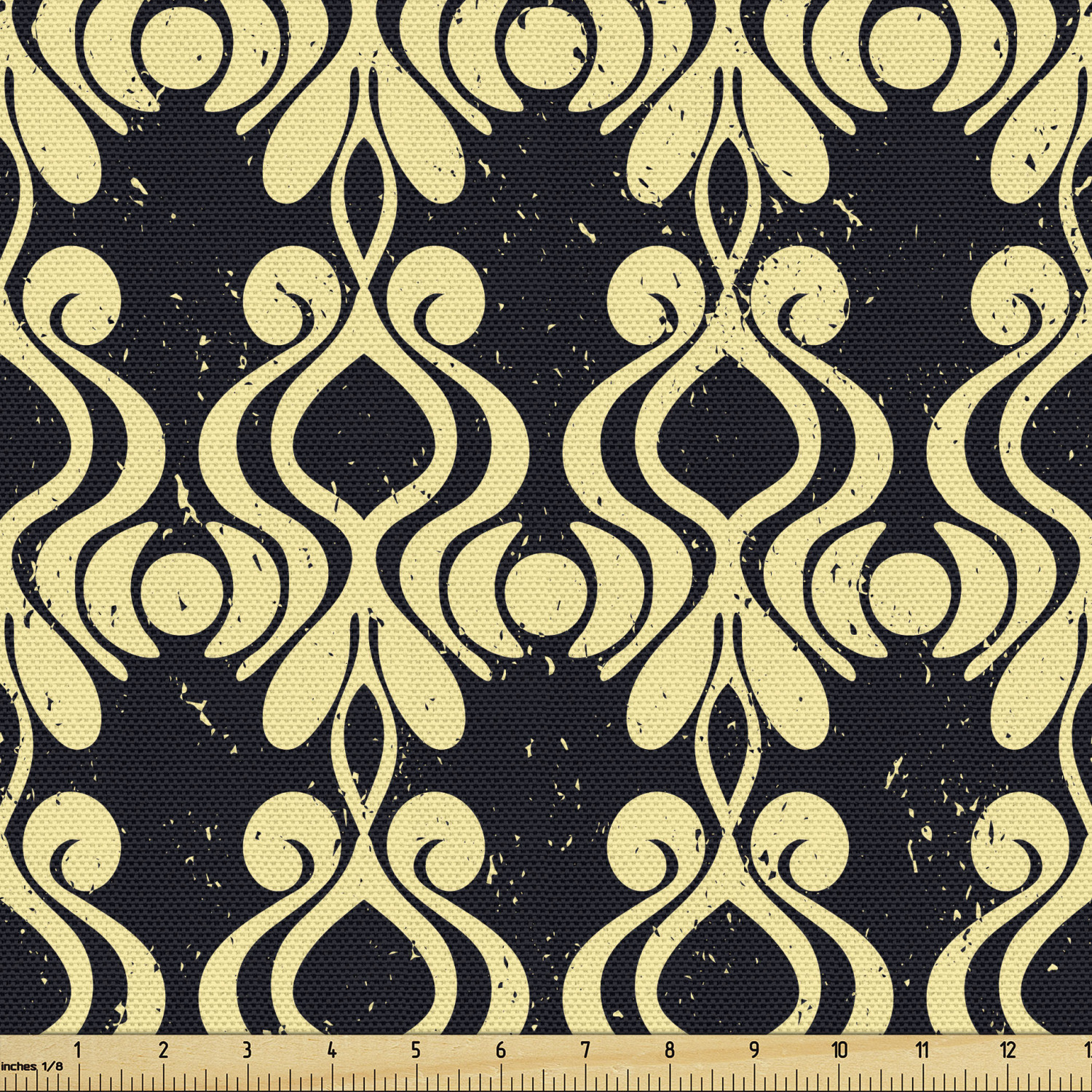 Damask Sofa Upholstery Fabric by the Yard, Grunge Victorian Motif Old ...