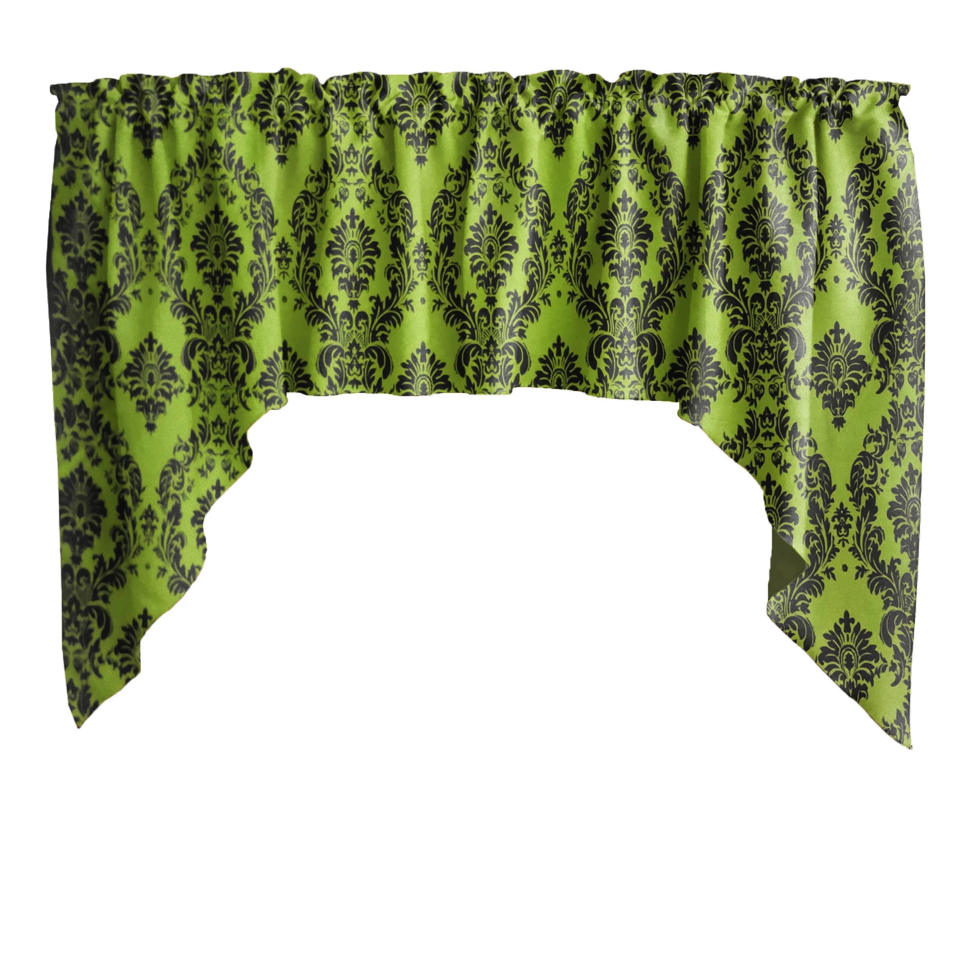 Damask Taffeta Swag Valance Curtain Window Treatment Kitchen Home Décor ...
