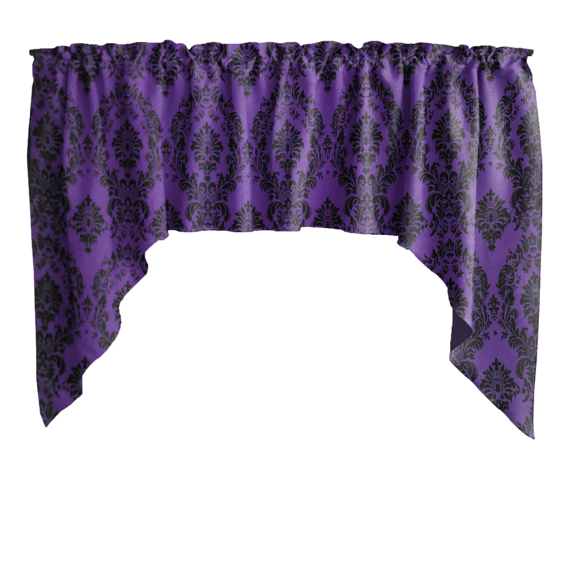 Damask Taffeta Swag Valance Curtain Window Treatment Kitchen Home Décor ...