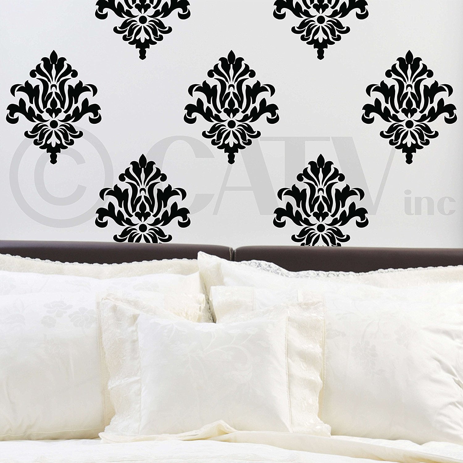 Damask set of 12 Vinyl Lettering Wall Decal Pattern Stickers (Each ...