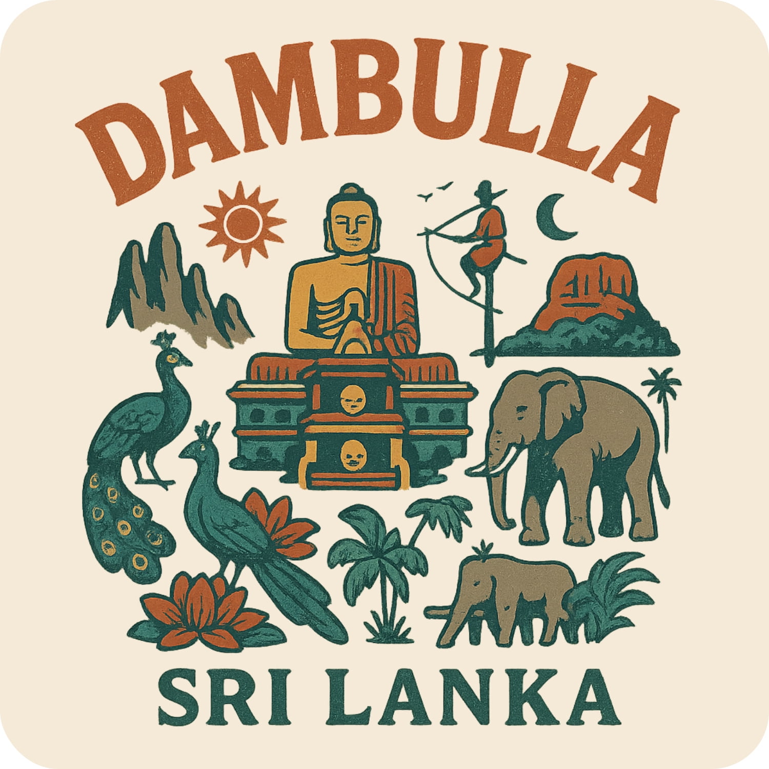 Dambulla Sri Lanka Keepsakes Souvenir Vinyl Sticker – Destination ...