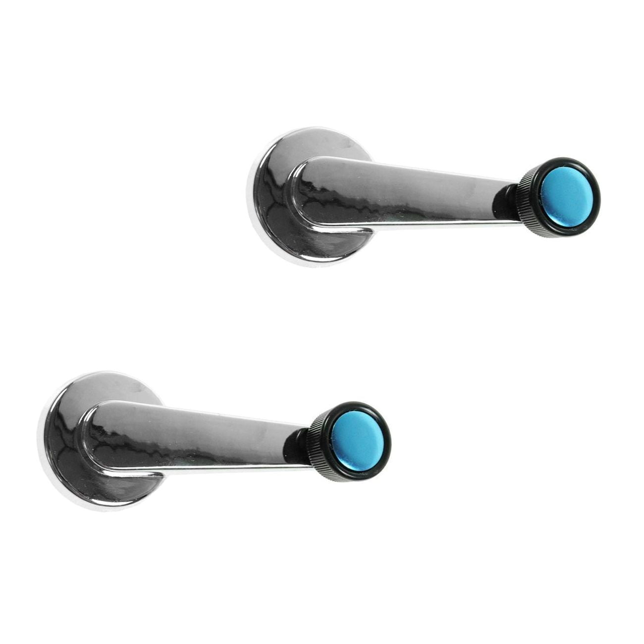 Damcidoi Chrome & Black Window Roll up Crank Handle Pair Set for K5 ...