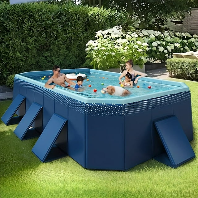 Damei century Foldable Large Rectangular Family Swimming Pool, Non ...