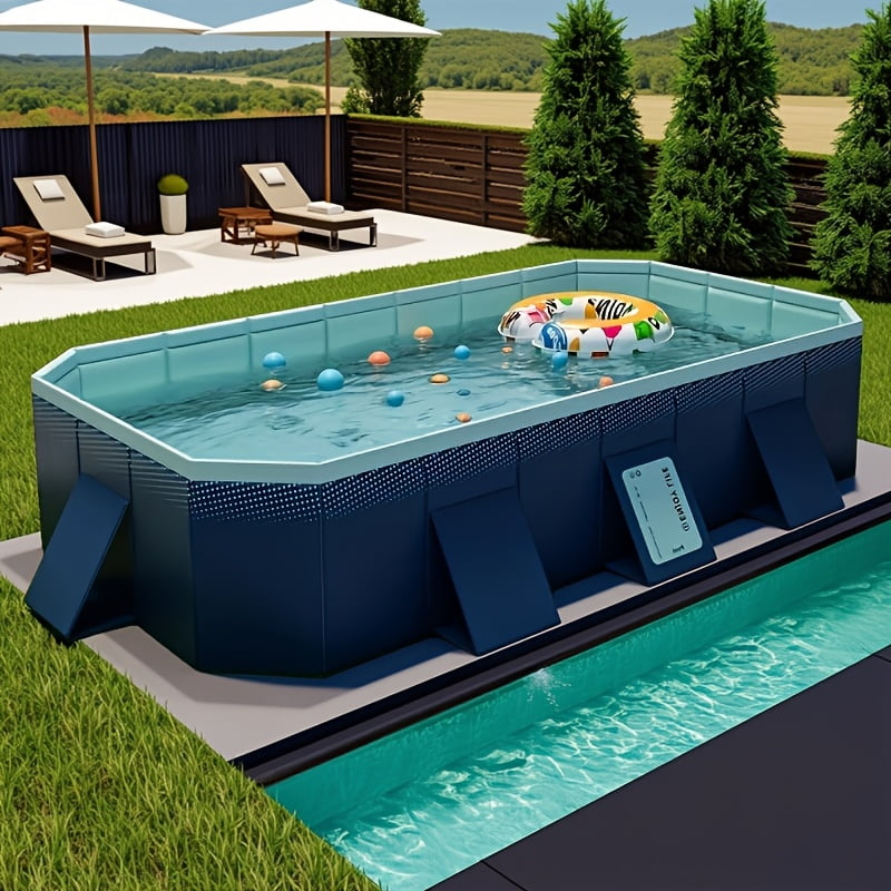 Damei century Foldable Large Rectangular Family Swimming Pool, Non ...