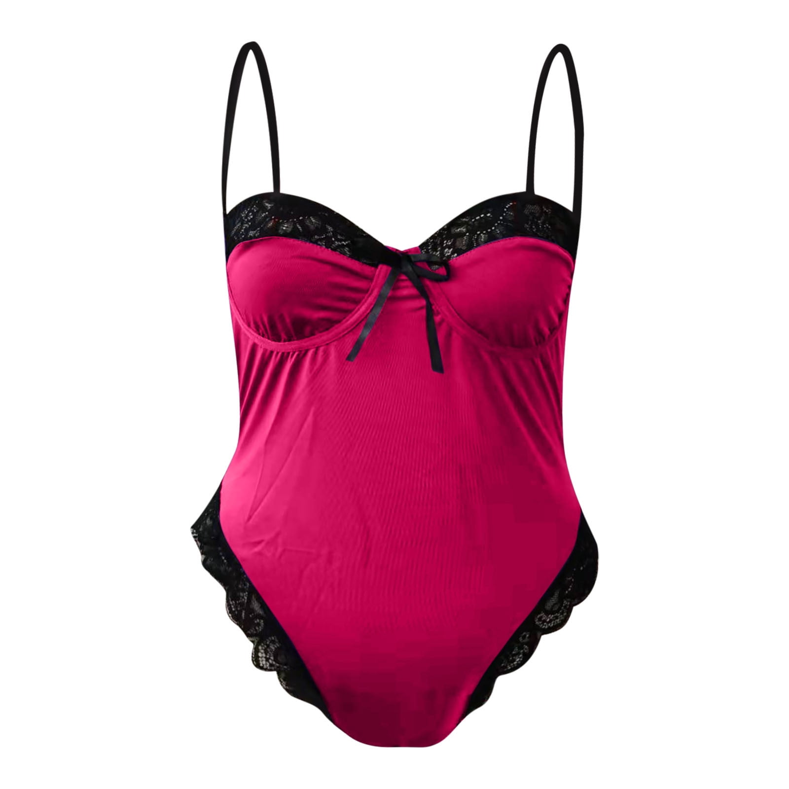 Damenunterwäsche Frech Minikleid Christmas Lingerie 2 Piece Lace Teddy