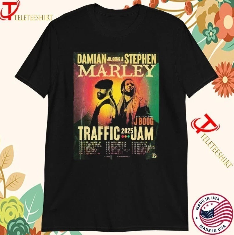 Damian Marley And Stephen Marley Traffic Jam 2025 Tour Dates T-shirts ...