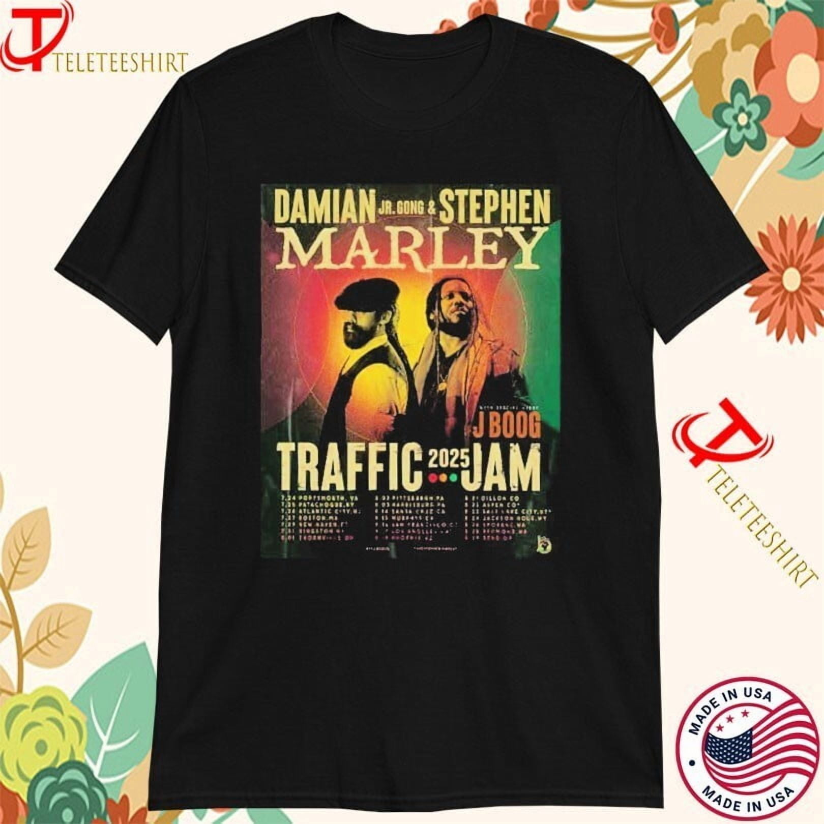Damian Marley And Stephen Marley Traffic Jam 2025 Tour Dates T-shirts ...