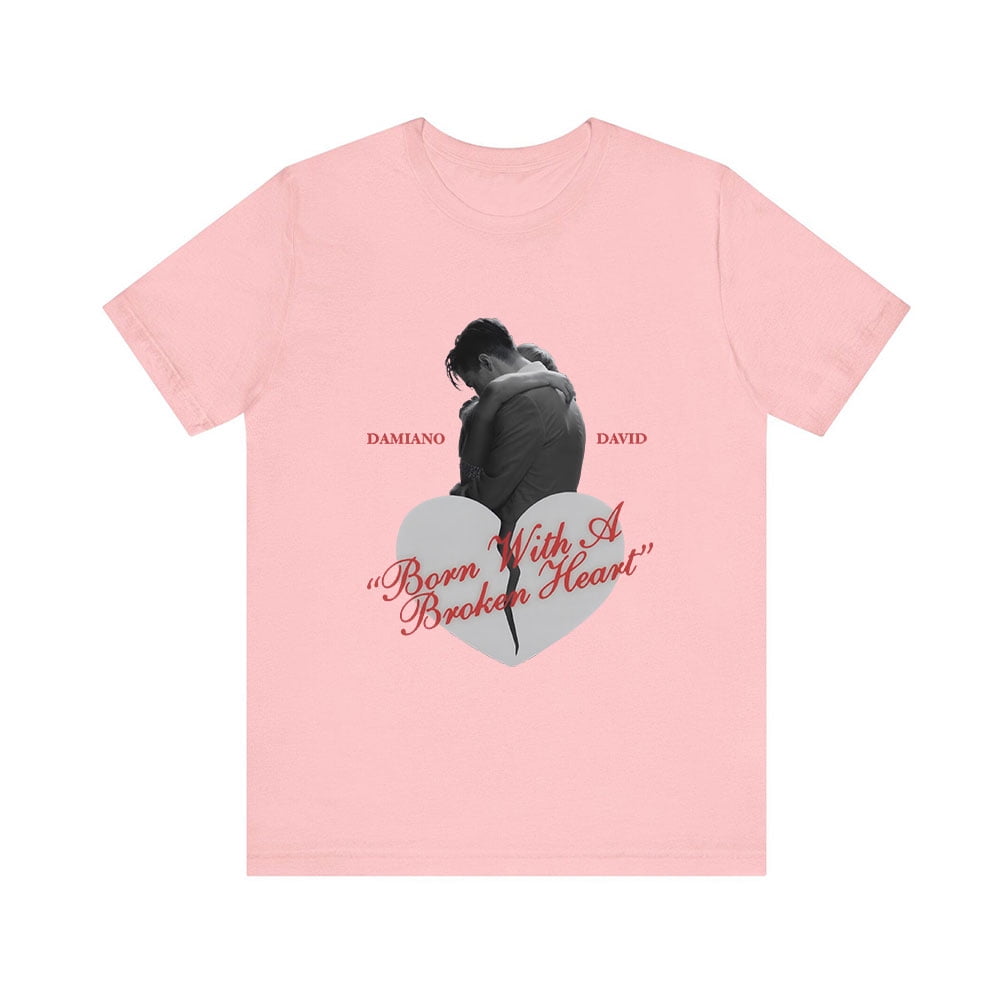 Damiano David Merch Broken Heart T-shirt Men Women Casual Short Sleeve ...
